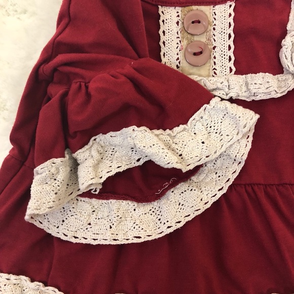 Tutu & Lulu | Dresses | Tutu Lulu Red Ruffled Dress Size 23 T | Poshmark